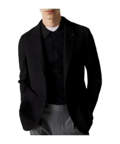LARDINI Solid Cotton Blazer