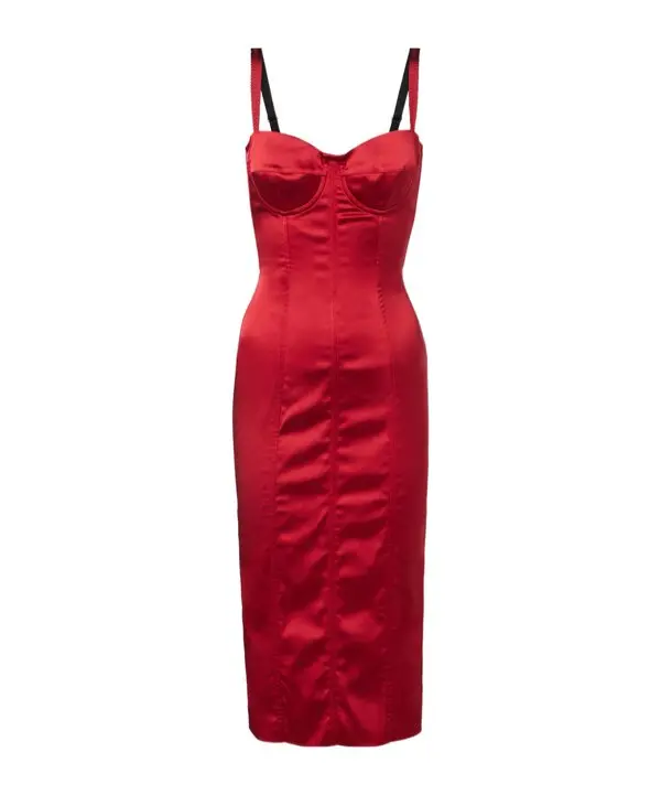 Dolce & Gabbana Satin Bustier Dress