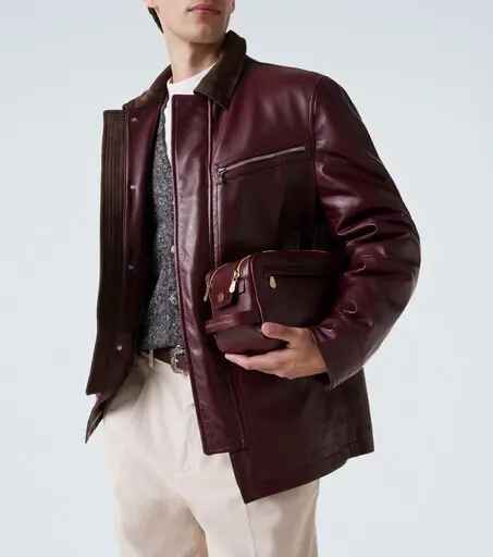 Brunello Cucinelli Leather Vanity Bag
