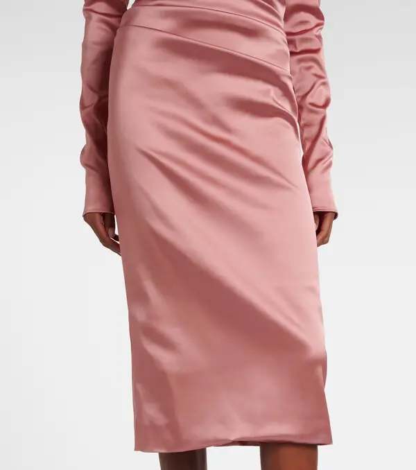 Dolce & Gabbana Draped Satin Midi Dress