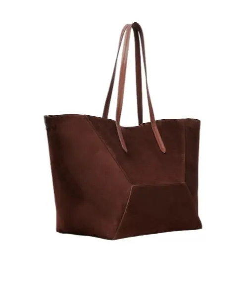 Brunello Cucinelli Dark Suede Tote Bag