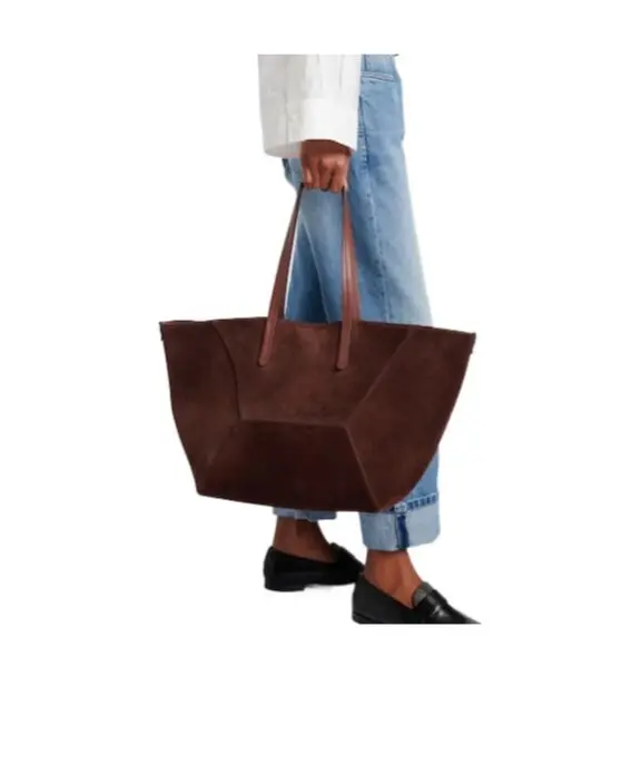Brunello Cucinelli Dark Suede Tote Bag