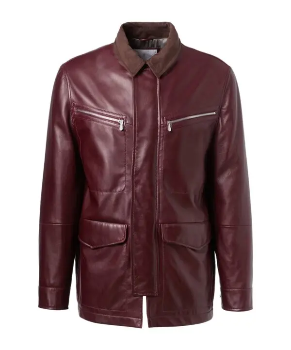 Brunello Cucinelli Long-sleeved Leather Jacket