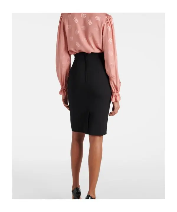 Dolce & Gabbana Dg Virgin Wool Pencil Skirt