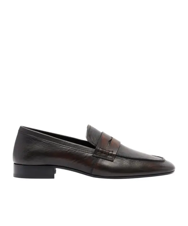 Dries Van Noten Leather Penny Loafers