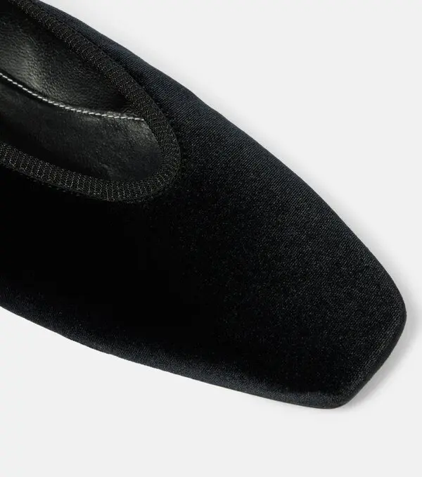TOTEME Minimalist Velvet Ballet Flats