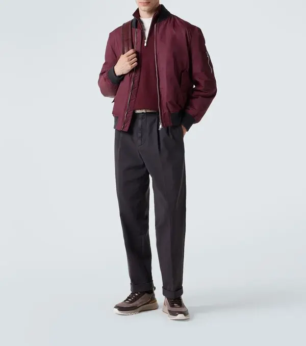 Brunello Cucinelli Leather-trimmed Suede Sneakers