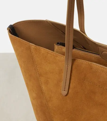 Brunello Cucinelli Duo Large Suede Tote Bag