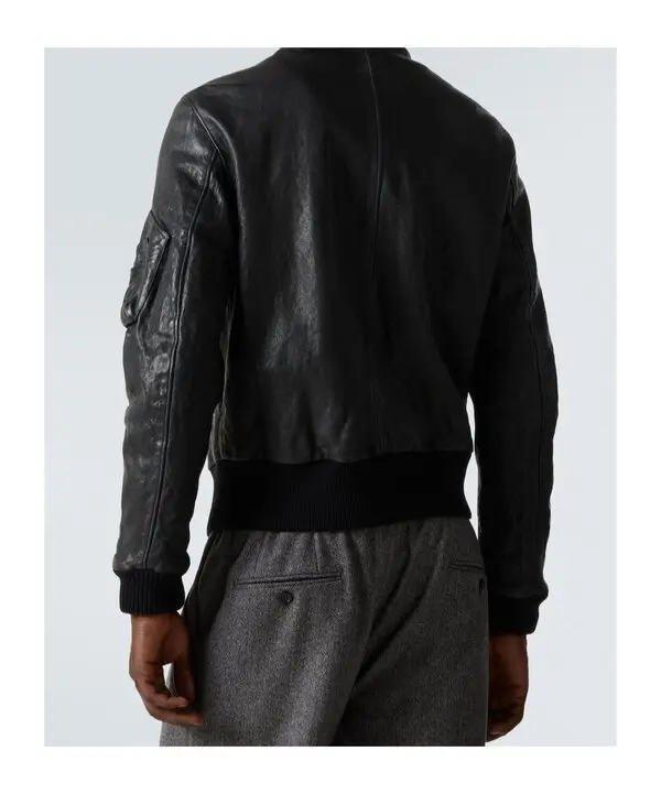 Dolce & Gabbana Leather Bomber Jacket