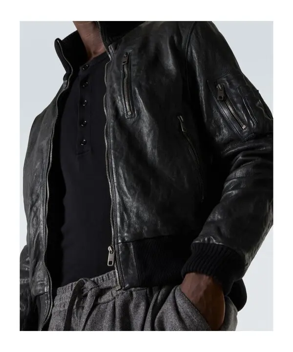 Dolce & Gabbana Leather Bomber Jacket