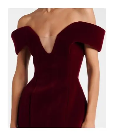 David Koma Off-shoulder Velvet Minidress