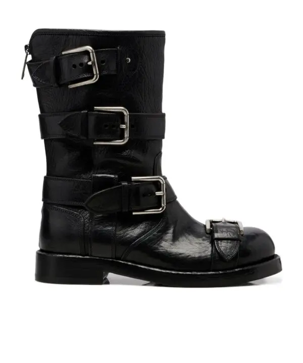 Dolce & Gabbana Leather Biker Boots