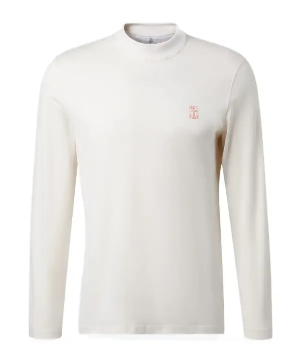 Brunello Cucinelli Logo Cotton T-shirt - White