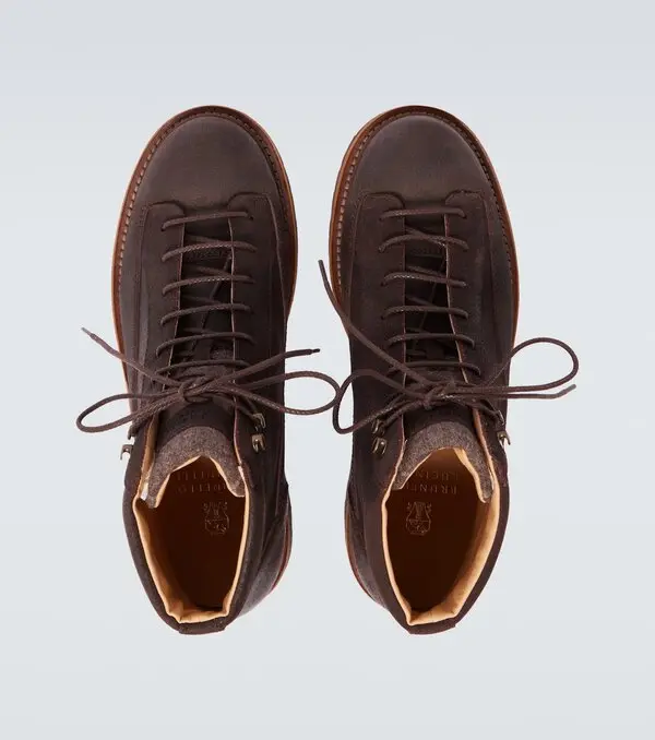 Brunello Cucinelli Leather Lace-up Boots