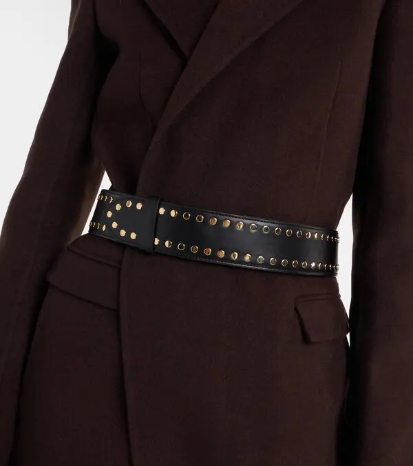 Khaite Theo Studded Leather Belt