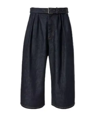 Dries Van Noten Belted Denim Bermuda Shorts