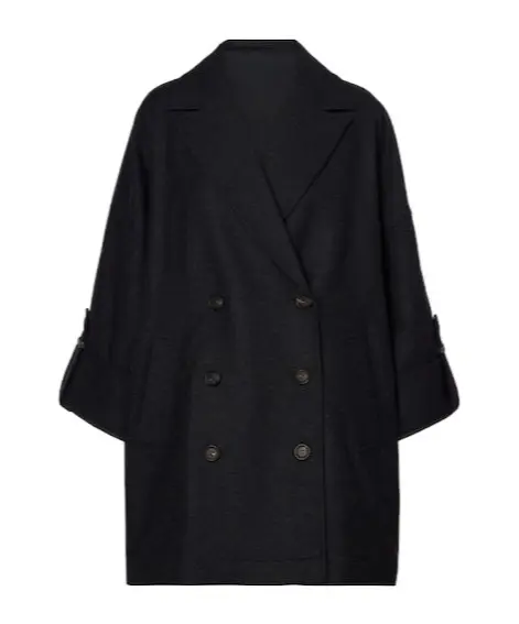 Brunello Cucinelli Oversized Wool Jacket - Black