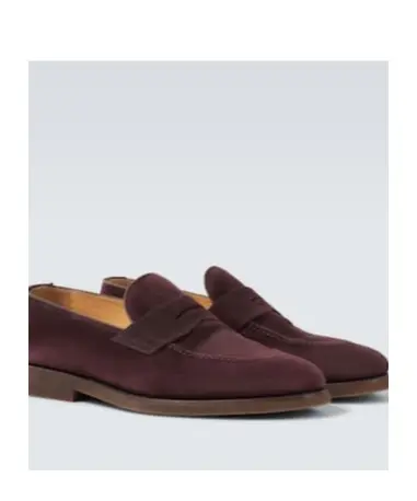Brunello Cucinelli Suede Penny Loafers