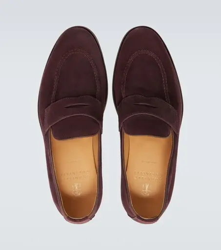 Brunello Cucinelli Suede Penny Loafers