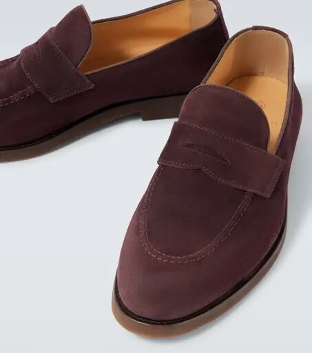 Brunello Cucinelli Suede Penny Loafers
