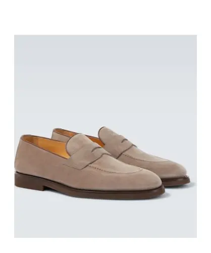 Brunello Cucinelli Suede Penny Loafers