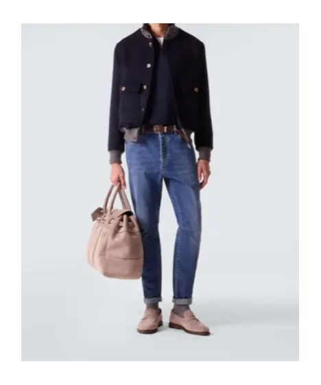 Brunello Cucinelli Suede Penny Loafers