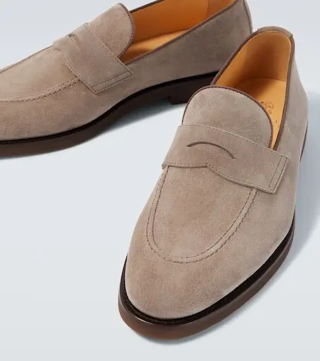 Brunello Cucinelli Suede Penny Loafers