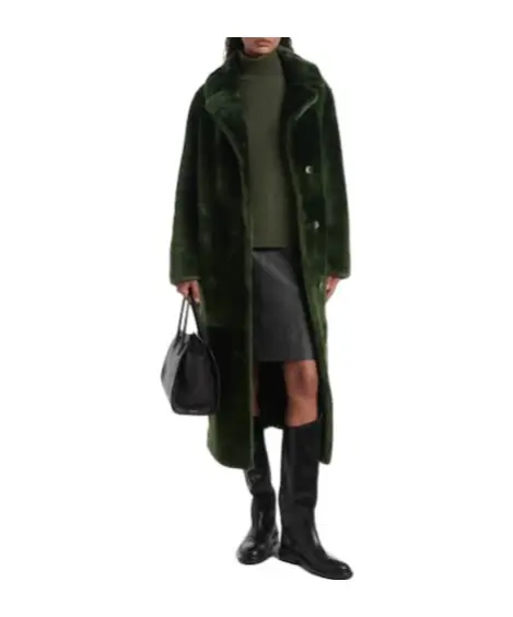 YVES SALOMON Belted Shearling Coat