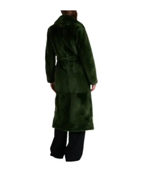 YVES SALOMON Belted Shearling Coat