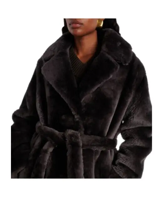 YVES SALOMON Shearling Coat With Belt