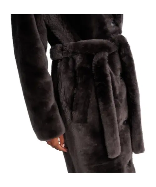 YVES SALOMON Shearling Coat With Belt