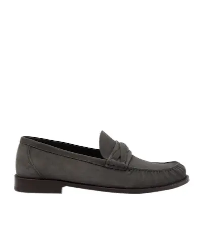Brunello Cucinelli Suede Penny Loafers