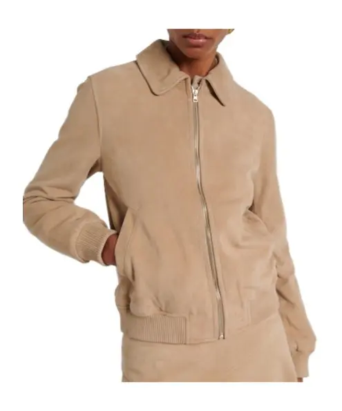 YVES SALOMON Suede Bomber Jacket