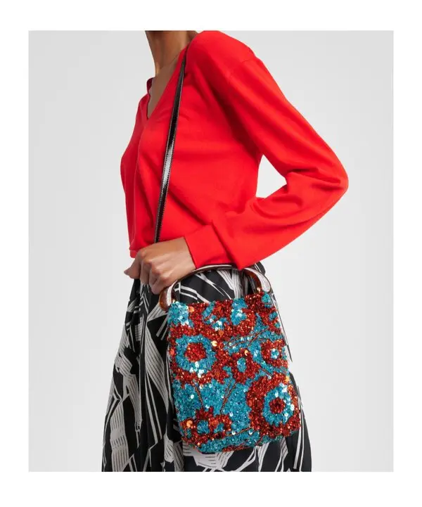 Dries Van Noten Small Sequined Handbag