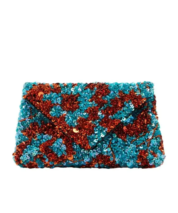 Dries Van Noten Embellished Satin Clutch