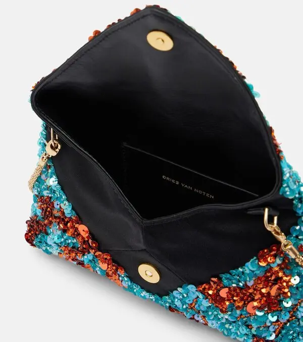 Dries Van Noten Embellished Satin Clutch