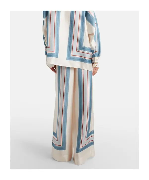 Zimmermann Printed Silk Wide-leg Pants