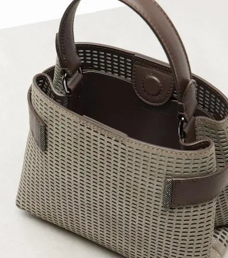 Brunello Cucinelli Essence Small Leather Top-handle Bag