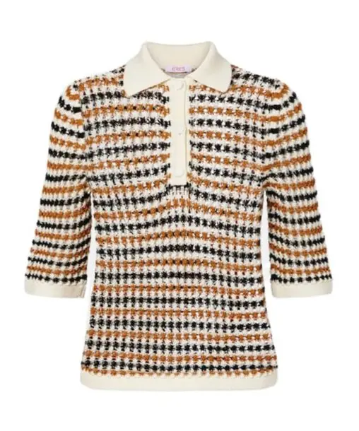 ERES Comeback Open-knit Cotton-blend Polo Shirt - Multicolor