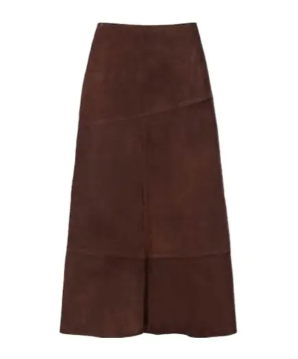 YVES SALOMON Suede Midi Skirt