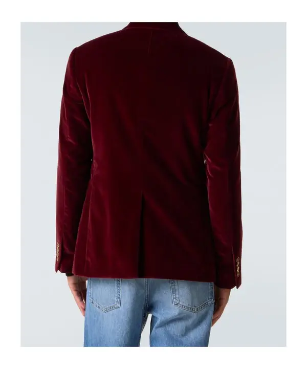 Dolce & Gabbana Double-breasted Cotton Velvet Blazer