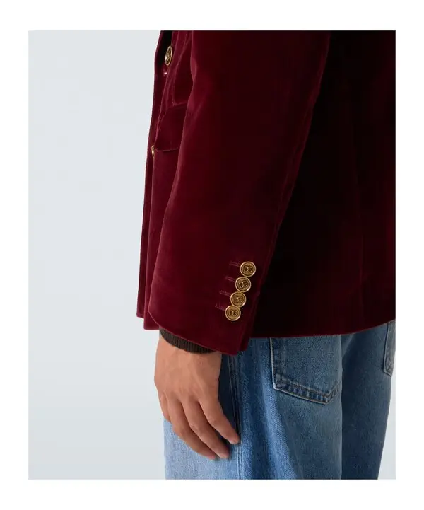 Dolce & Gabbana Double-breasted Cotton Velvet Blazer
