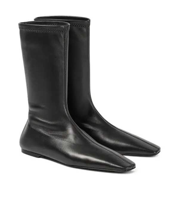 TOTEME Sock Leather Sock Boots