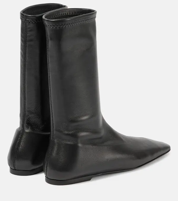 TOTEME Sock Leather Sock Boots