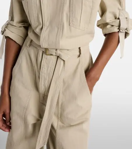 Isabel Marant Étoile Belted Cotton And Linen Jumpsuit