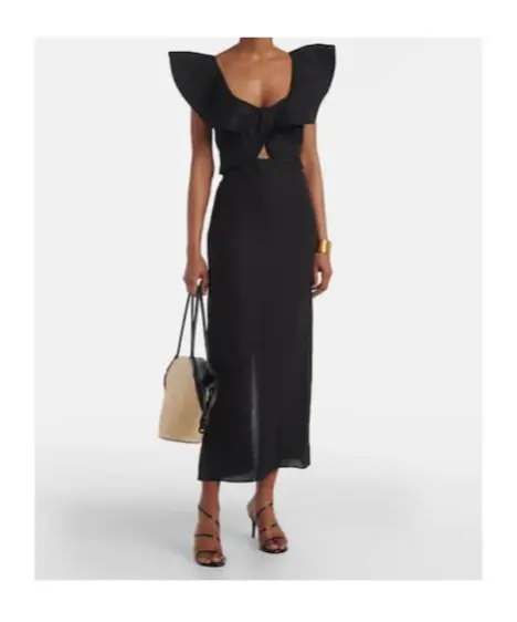 Johanna Ortiz Ruffled Midi Dress