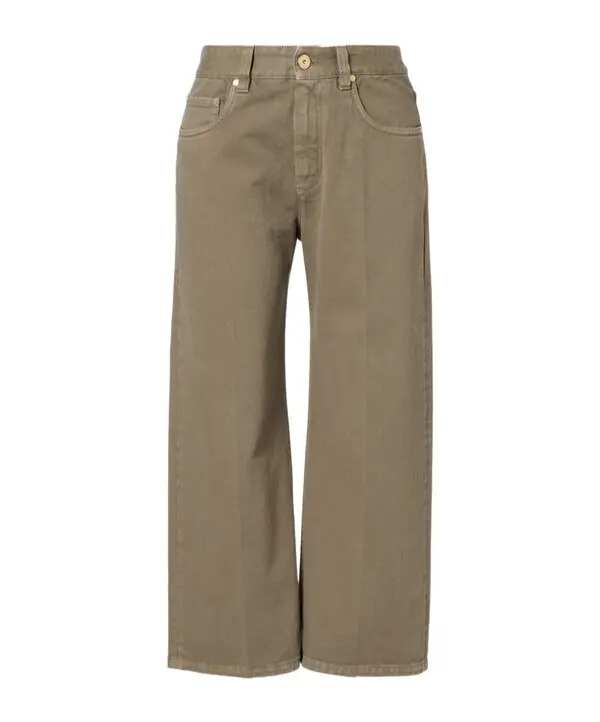 Brunello Cucinelli Cropped Wide-leg Jeans