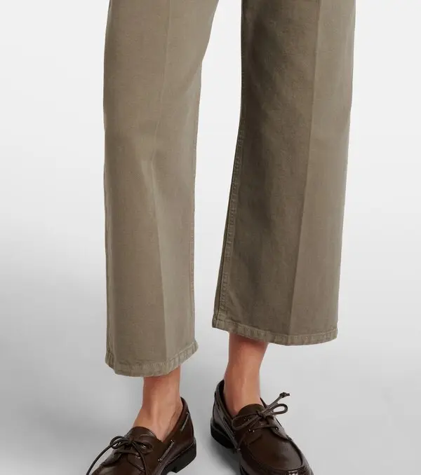 Brunello Cucinelli Cropped Wide-leg Jeans