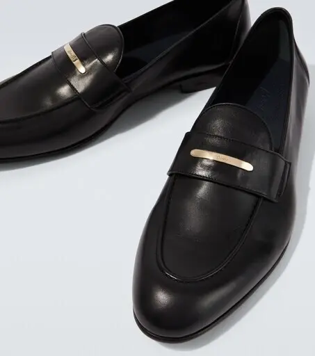 Brioni Appia Leather Penny Loafers