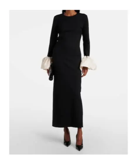 Staud Hawthorne Taffeta-trimmed Maxi Dress